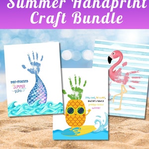 Summer Handprint Craft Bundle Summer Handprint Art for Toddler Summer ...
