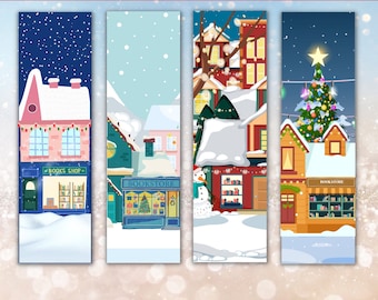 Fox Bookmark Printable Winter Woodland Animals Bookmark Snow - Etsy