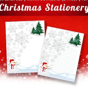 Winter Christmas Stationery Printable Holiday Stationery Christmas ...