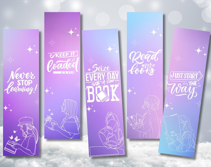 Printable Bookmarks Reading Goals, Daily Reading Tracker, Library Book ...