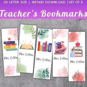 Personalized Teacher’s Bookmark Custom Bookmark for Teacher Teacher ...