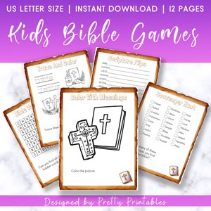 Printable Bible Games for Kids Bible Trivia Game Bible Facts - Etsy