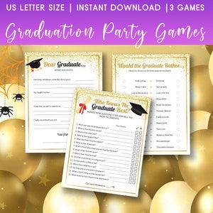 Graduation Party Games Printable Graduation Party Games - Etsy