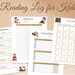 Reading Tracker Reading Log for Kids Reading Journal K-2nd Grade Record ...