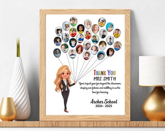 Teacher Photo Custom Editable Appreciation Gift From Student Photo ...