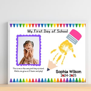 Editable First Day of School Handprint Craft Photo Back to School ...
