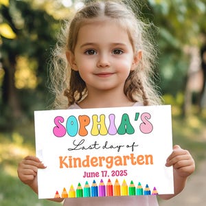 Editable Last Day of School Printable, Kindergarten End of School ...