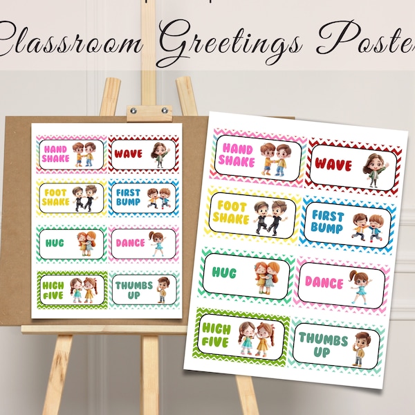 Greetings Chart Classroom - Etsy