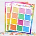 Birthday Bulletin Board Printable Rainbow Colors Class Birthday Display ...