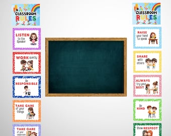 Editable Classroom Expectations Poster | Class Rules | Bulletin Board ...