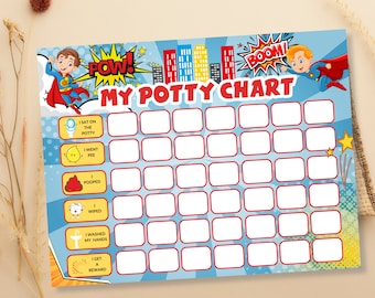 Police Potty Chart for Boy Toilet Training Chart Kids Potty Chart ...