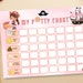 Pirate Potty Chart for Girls Pink Toilet Training Chart Kids Potty ...