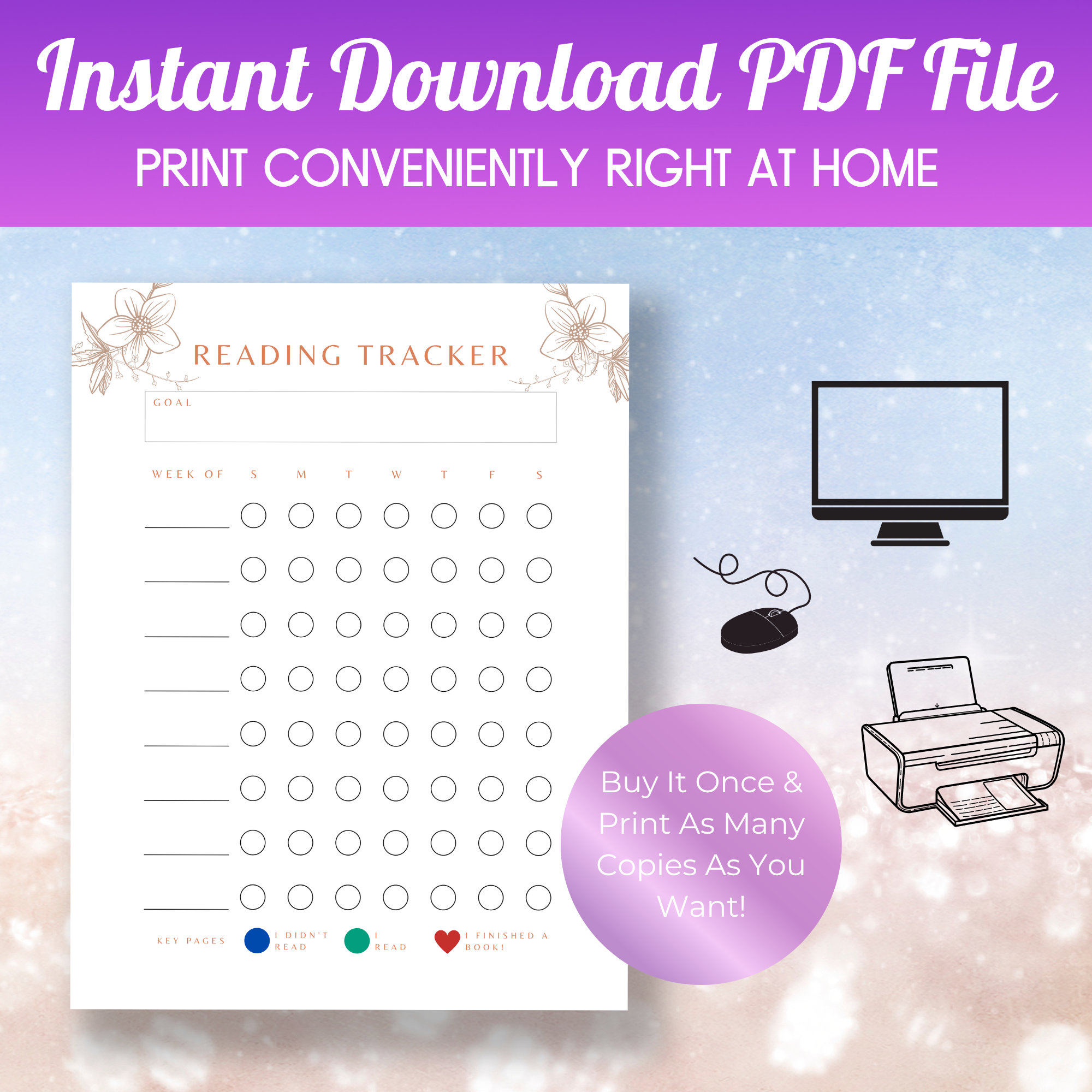 Book Tracker Reading Tracker Bookshelf Reading Log Planner - Etsy