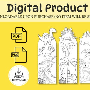 Topper Dinosaur Bookmarks With Coloring Bookmark Printable Dinosaurs ...