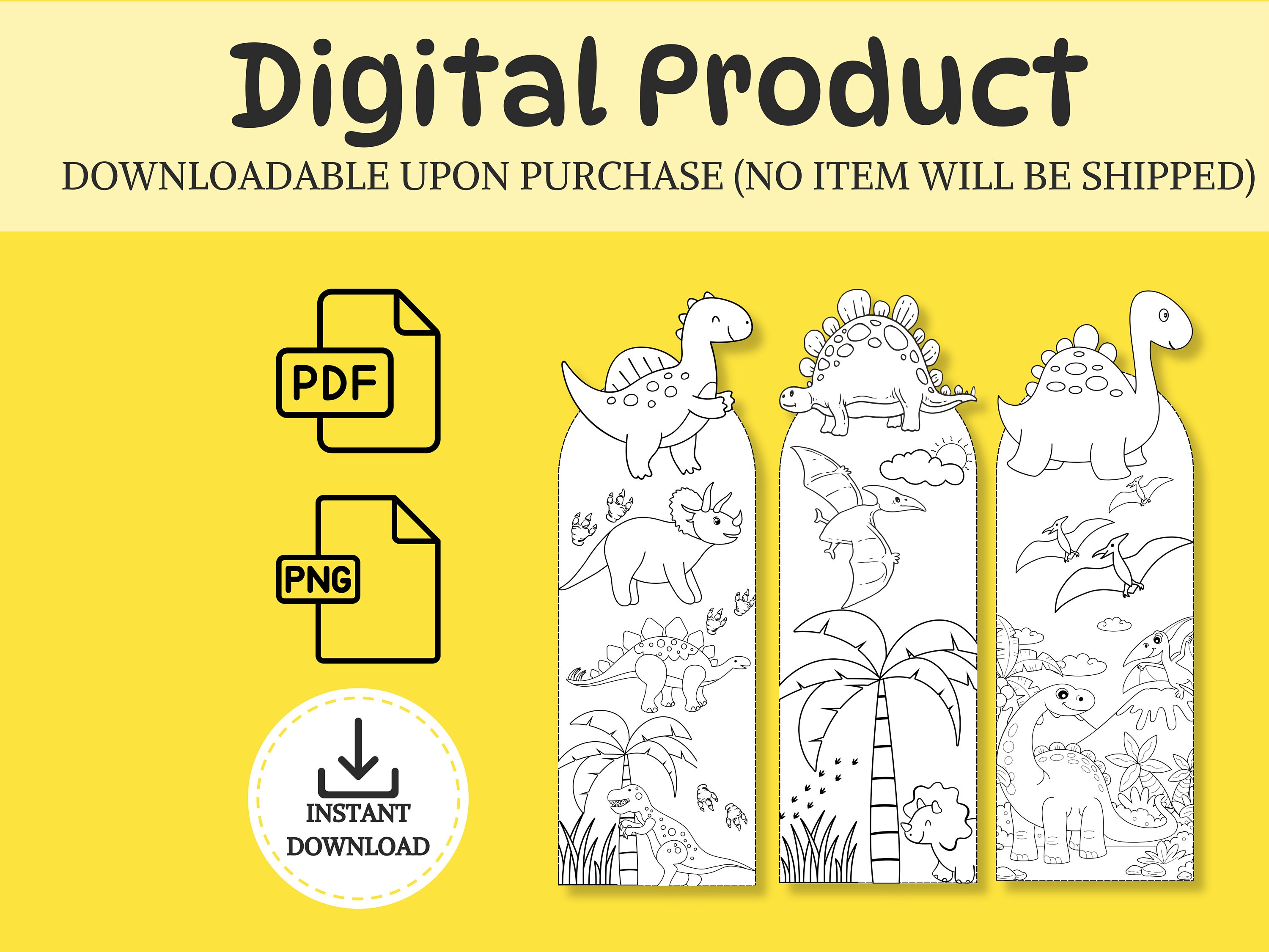 Topper Dinosaur Bookmarks With Coloring Bookmark Printable Dinosaurs ...