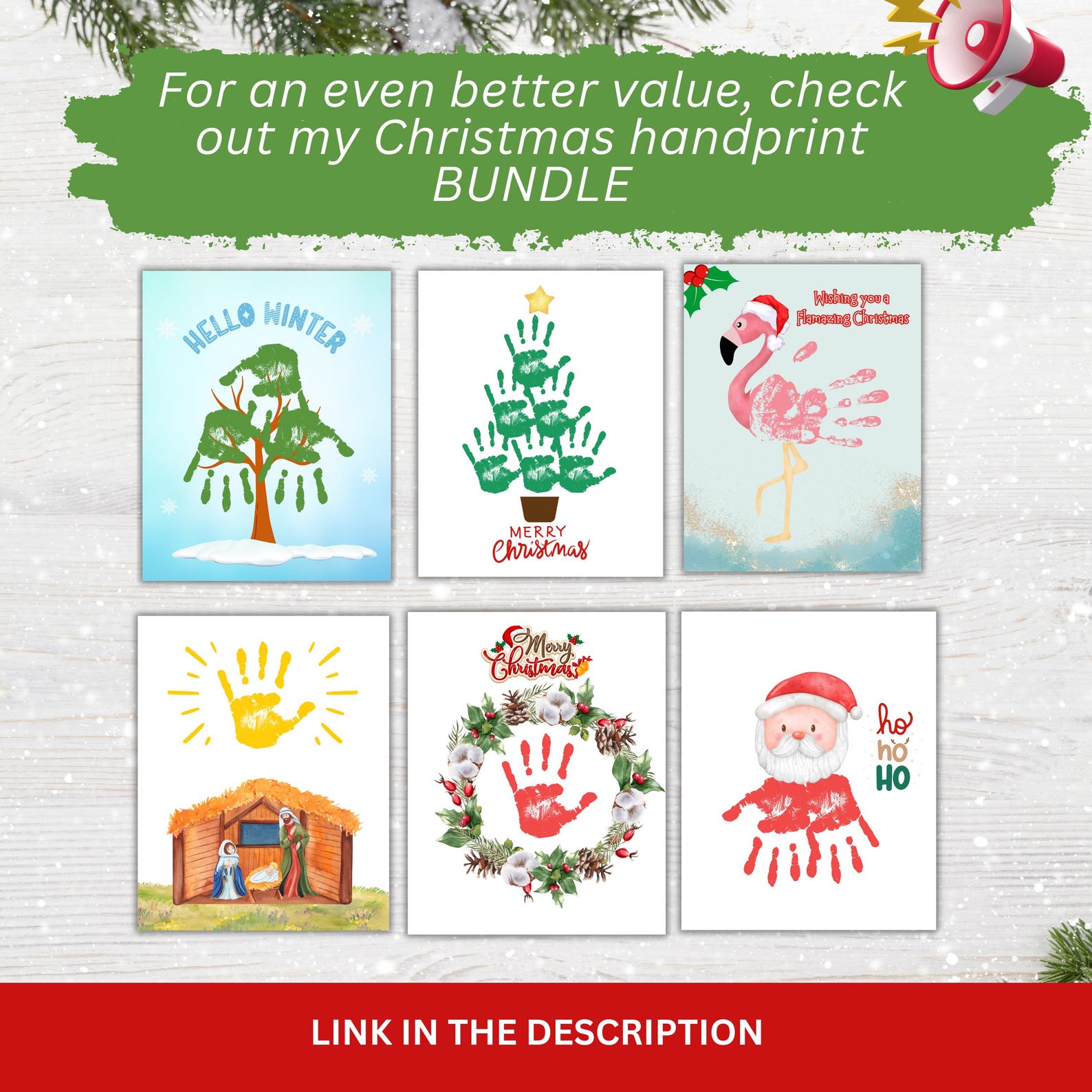 Christmas Tree Handprint Craft Printable Christmas Handprint Art DIY ...