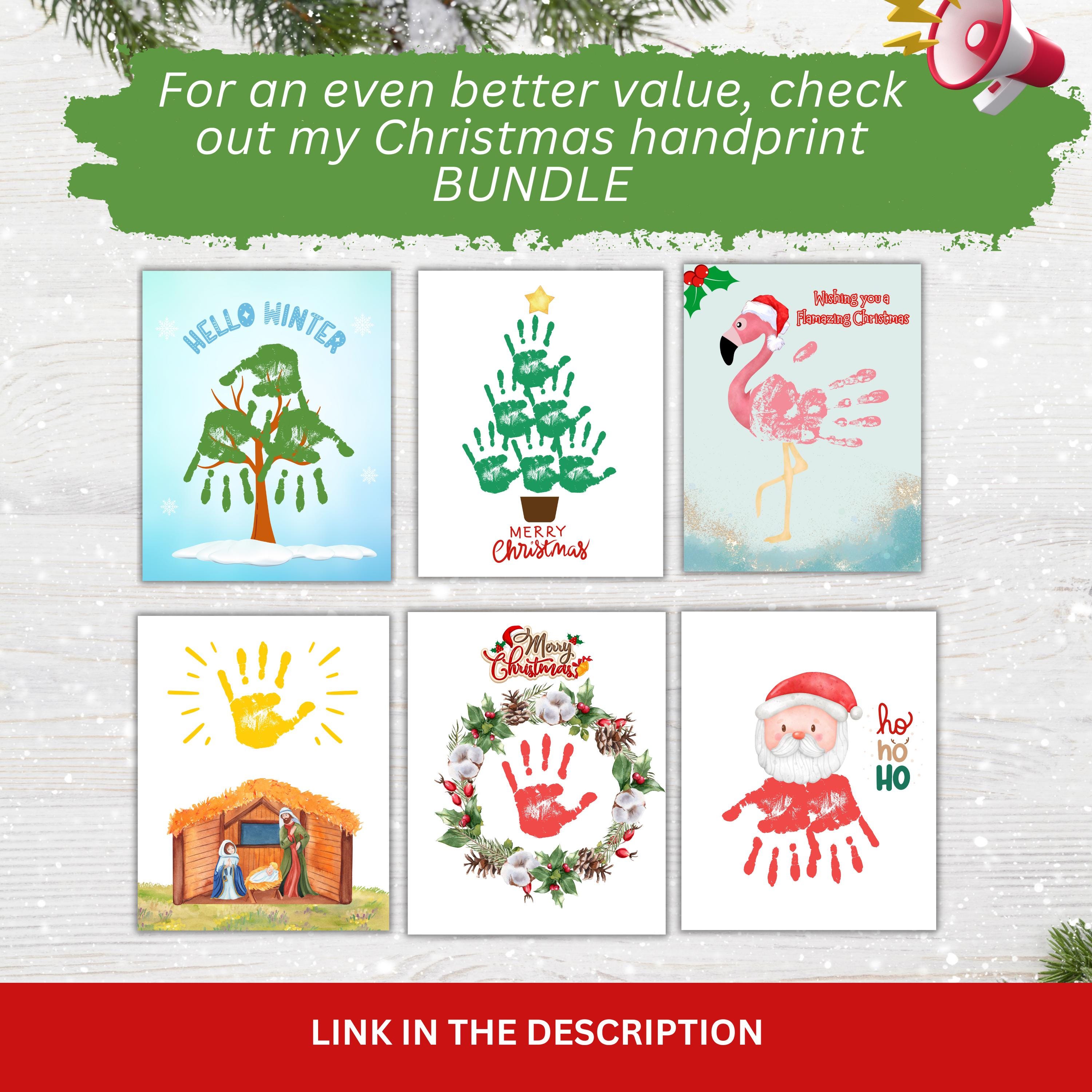 Christmas Tree Handprint Craft Printable Christmas Handprint Art DIY ...