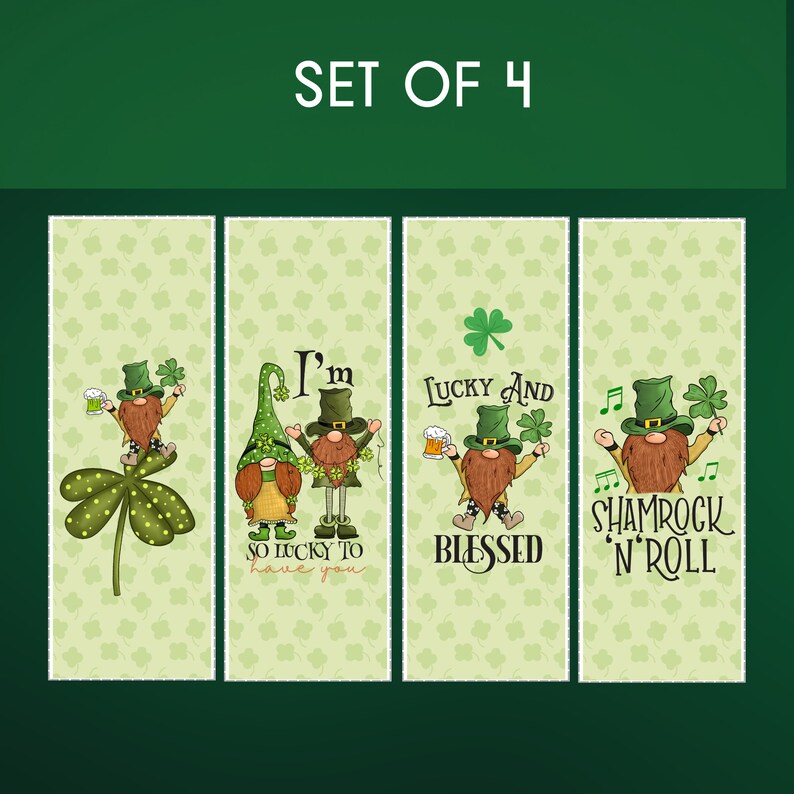 Leprechaun Bookmarks Saint Patrick's Day Lucky Gnome Irish Holiday ...