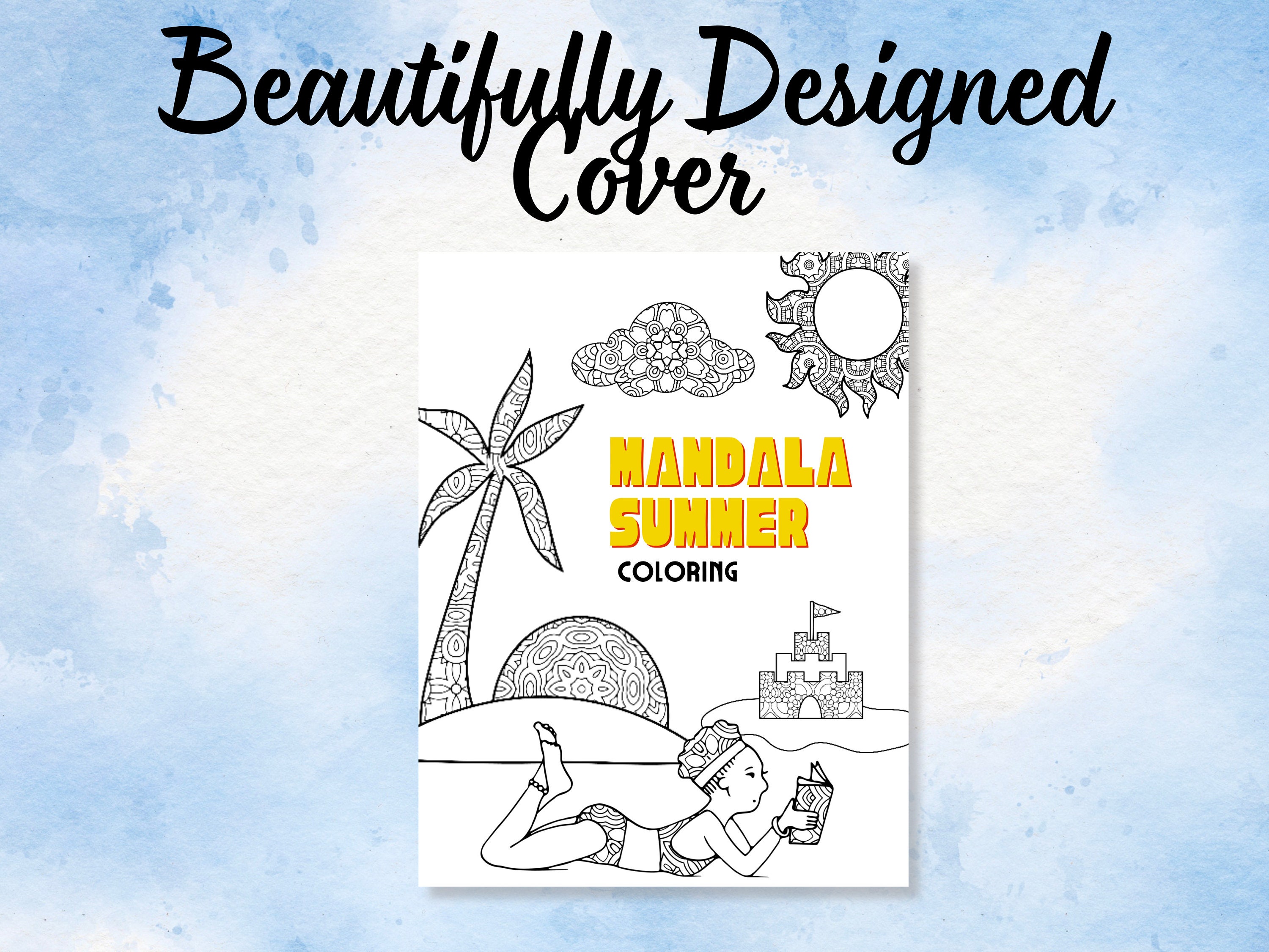 Printable Beach Mandala Coloring Pages 25 Bundle for Teens and Adults ...