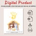 Nativity Handprint Craft Printable Christmas Manger Handprint Art DIY ...