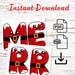 Merry Christmas Banner Printable Garland Santa Clause Theme Bulletin ...