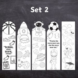 Coloring Bookmarks for Kids Bundle Printable Classroom Preschool ...