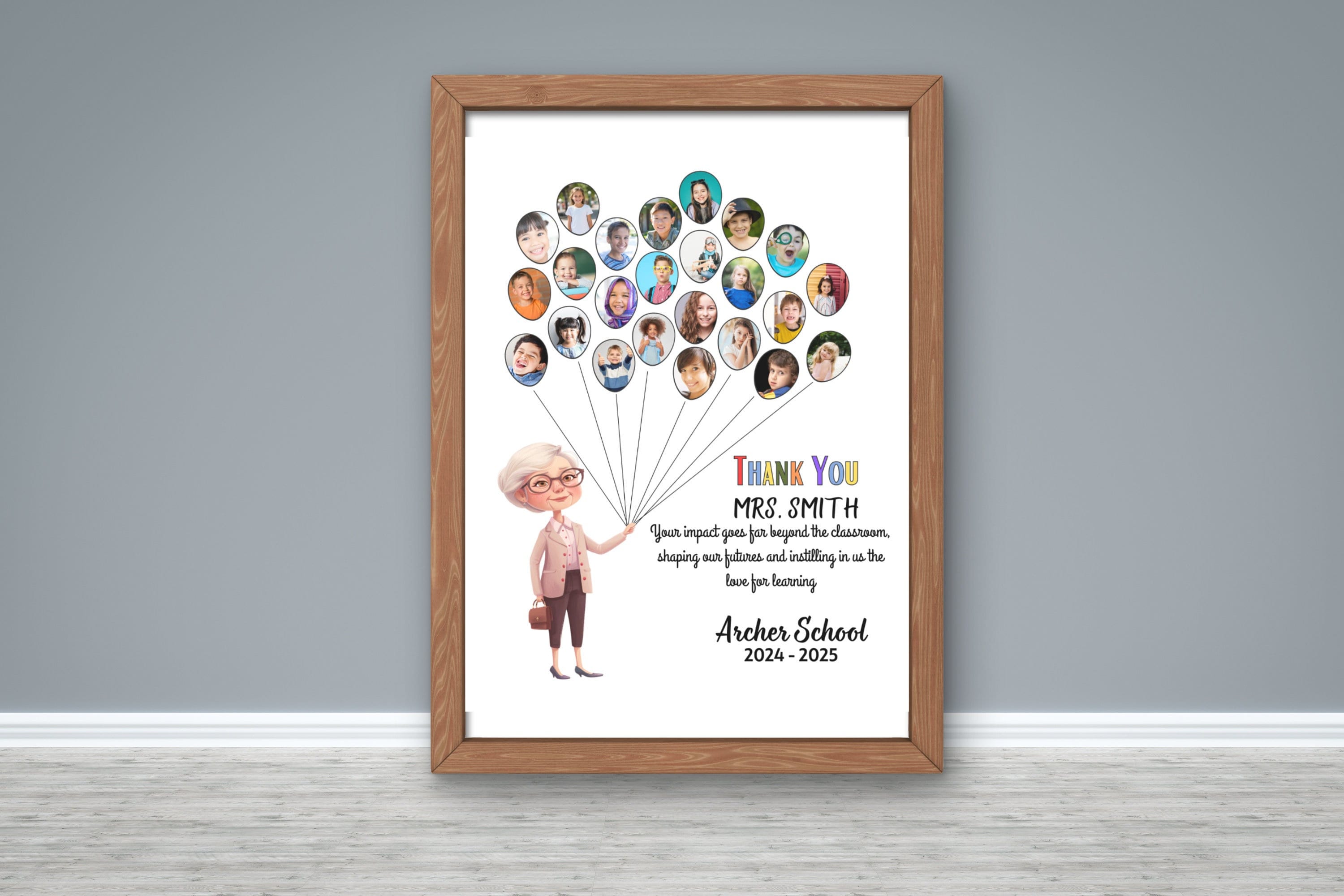 Teacher Photo Custom Editable Appreciation Gift From Student Photo ...