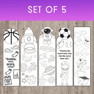 Coloring Bookmarks Printable Coloring Bookmarks Kids Classroom Activity ...
