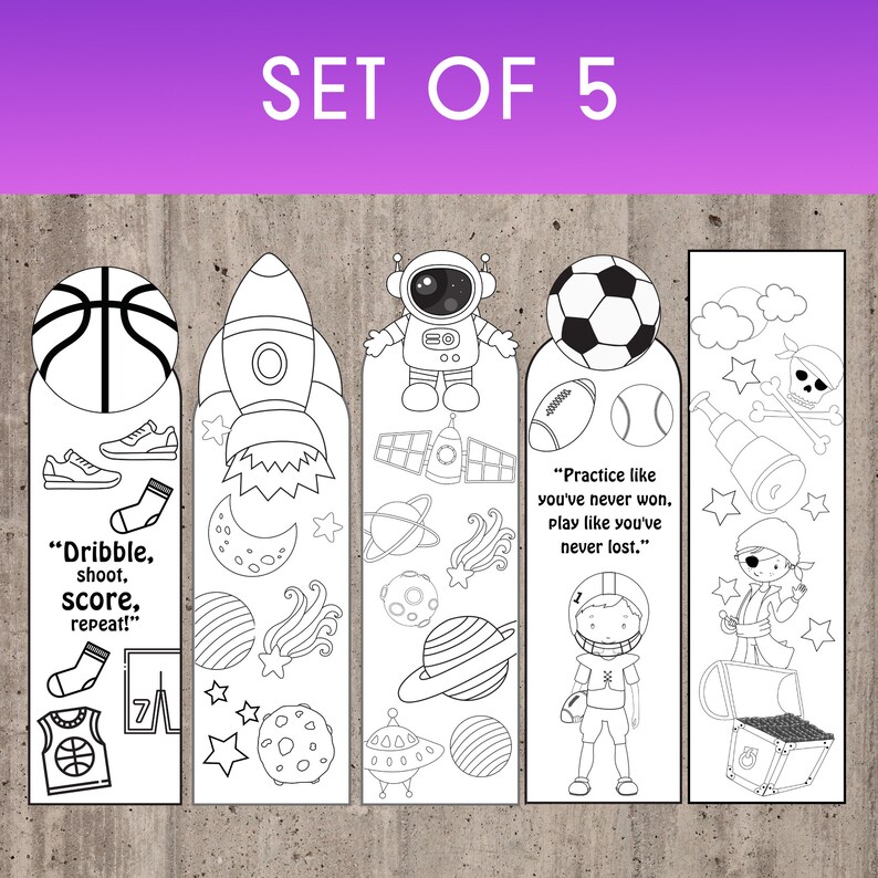Coloring Bookmarks Printable Coloring Bookmarks Kids Classroom Activity ...