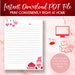 Printable Valentines Day Stationery Set Pink Stationery Gnome ...