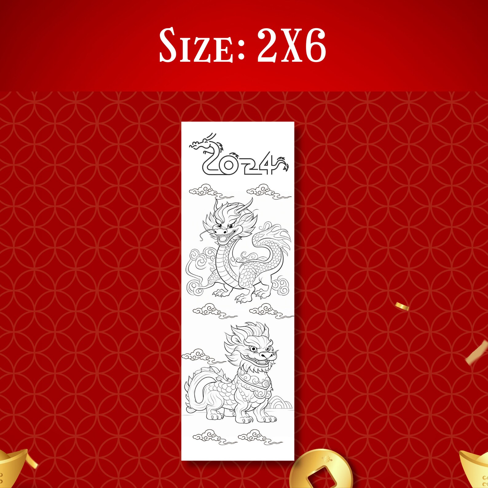 Printable Chinese New Year Coloring Bookmarks for Kids Teacher Activity ...