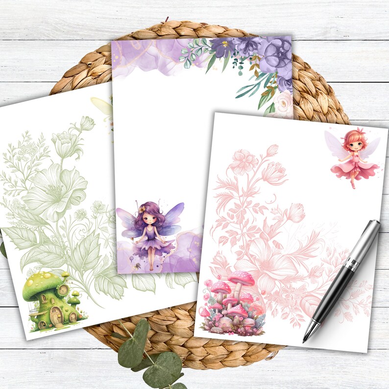Fairy Stationery Notepad Fairytale Writing Paper Flower Stationery Set ...