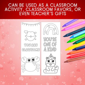 Valentines Puns Cards Valentines Coloring Bookmarks Cute Animal ...