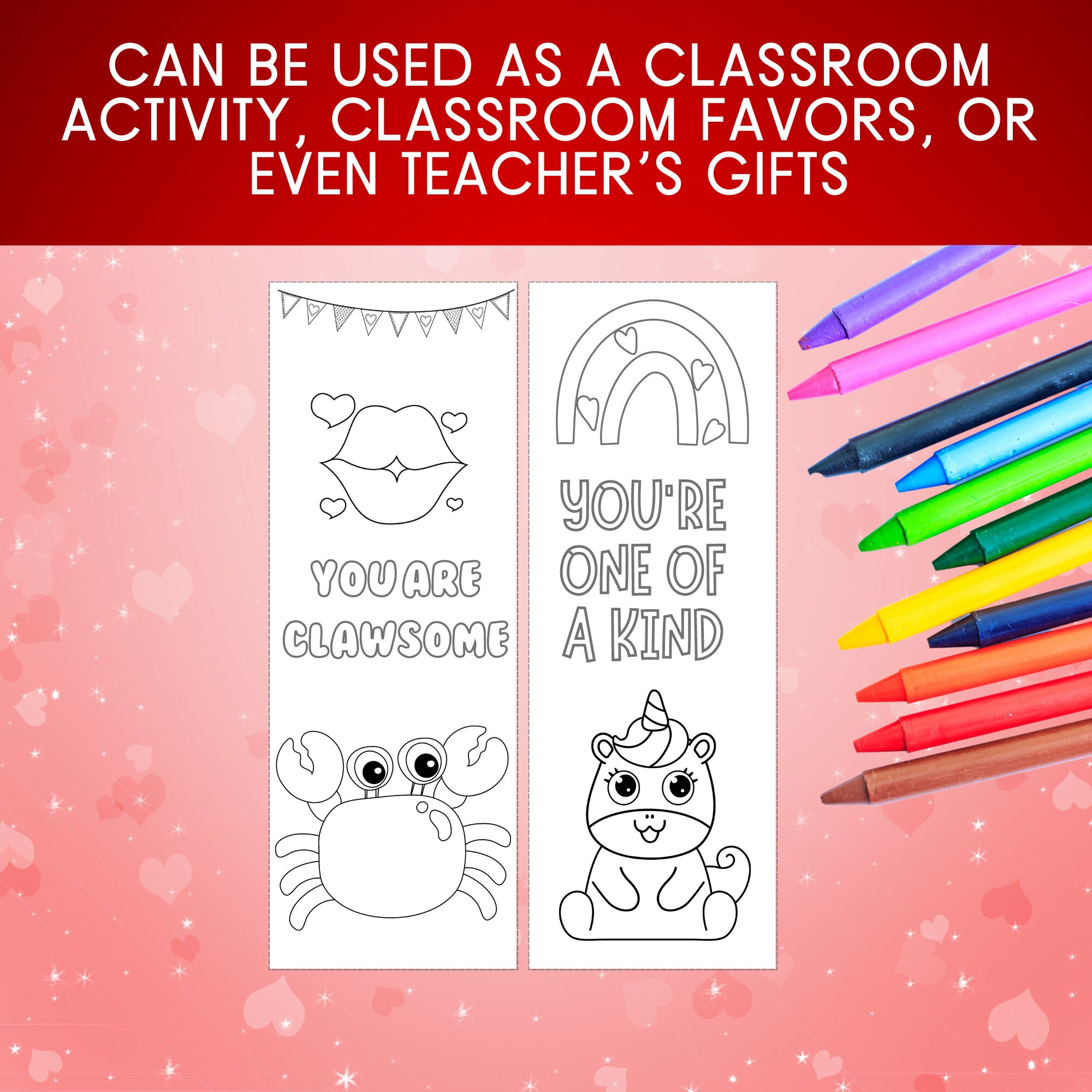 Valentines Puns Cards Valentines Coloring Bookmarks Cute Animal ...