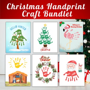 Christmas Handprint Craft Bundle Printable Christmas Handprint Art DIY ...