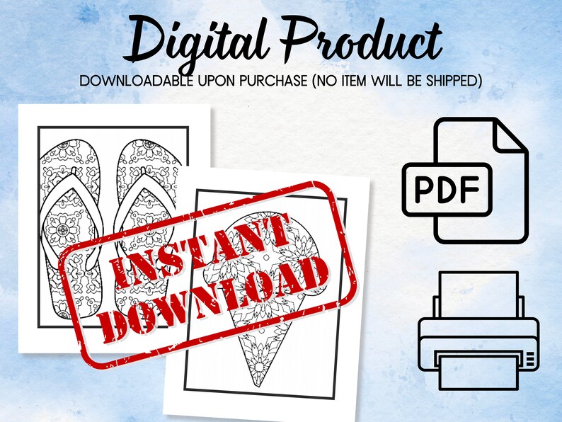 Printable Beach Mandala Coloring Pages 25 Bundle for Teens and Adults ...