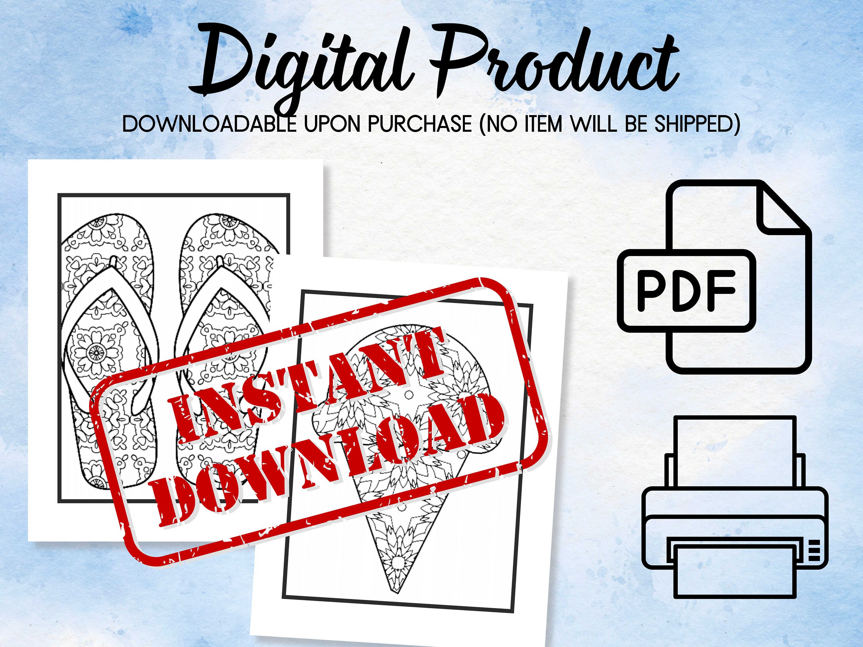 Printable Beach Mandala Coloring Pages 25 Bundle for Teens and Adults ...