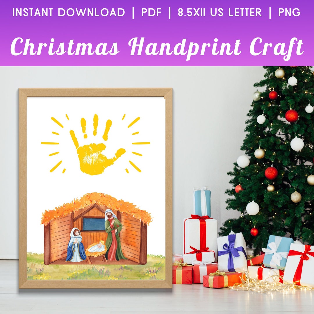 Christmas Handprint Craft Printable Christmas Nativity - Etsy