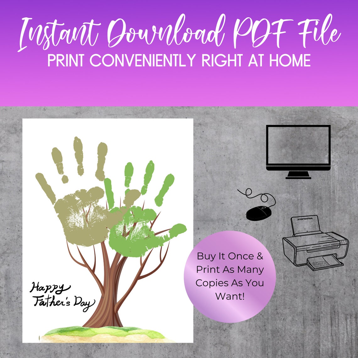 Fathers Day Handprint Craft Fathers Day Handprint Art Fathers Day Craft ...