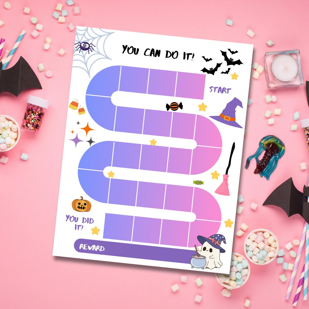 Halloween Reward Chart Printable Halloween Behavior Chart Daily Chore ...