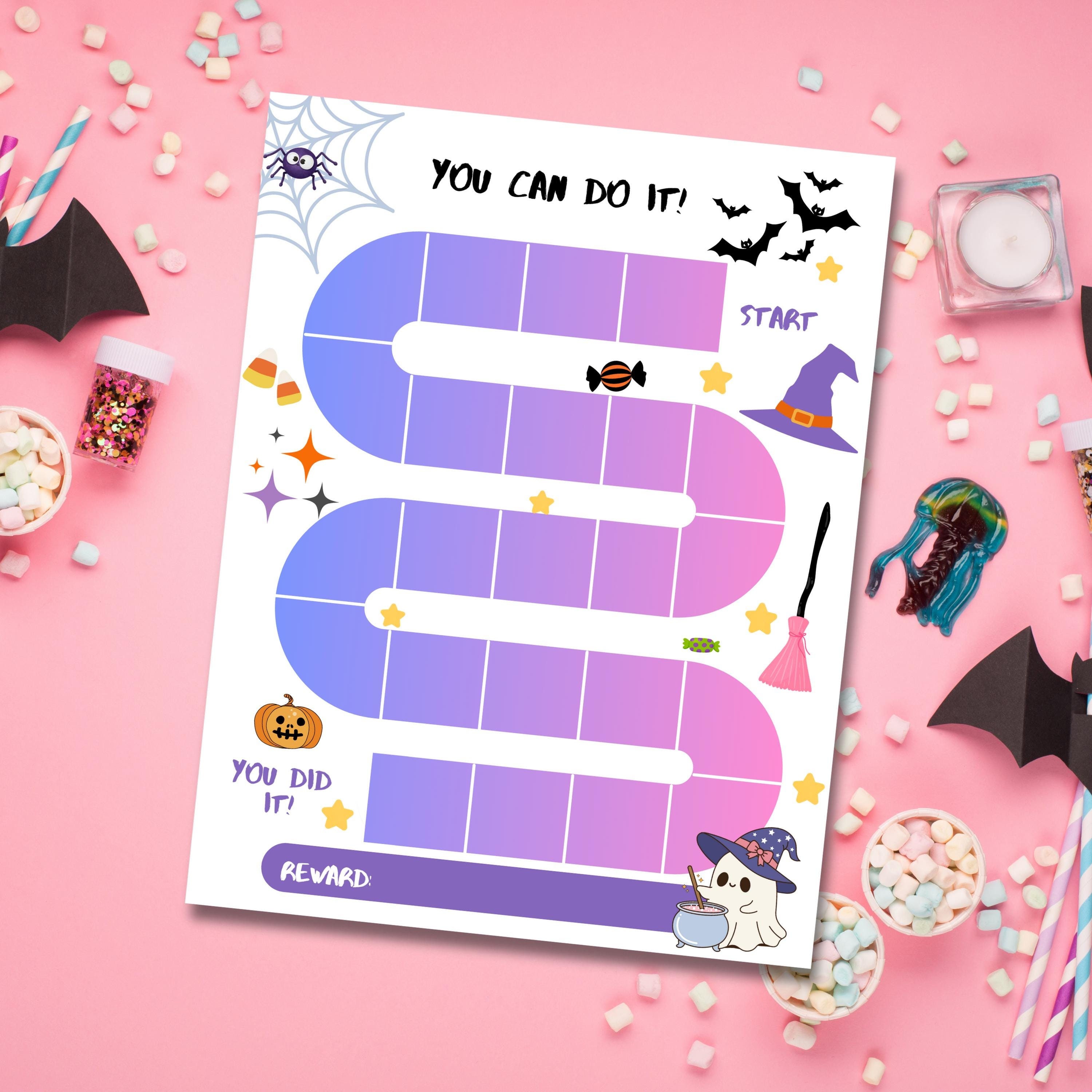 Halloween Reward Chart Printable Halloween Behavior Chart Daily Chore ...