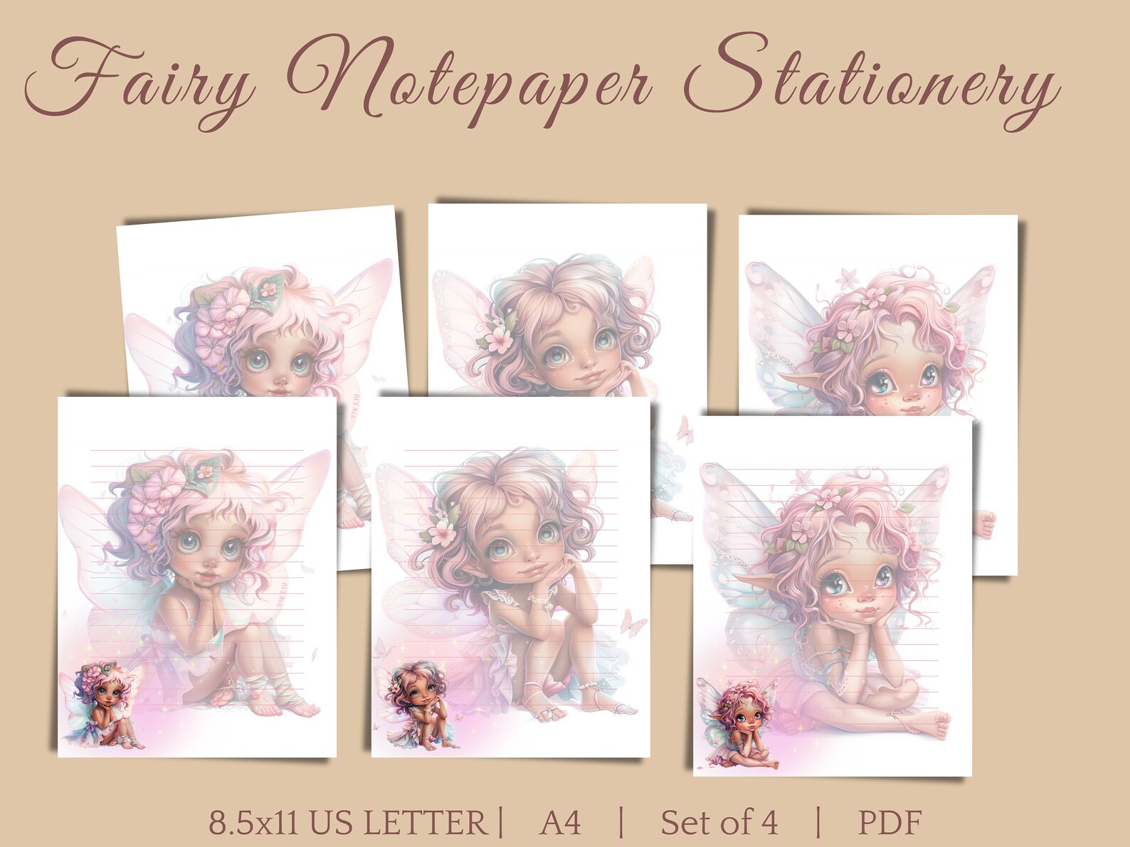 Fairy Stationery Notepad Fairytale Writing Paper Stationery Set Fantasy ...