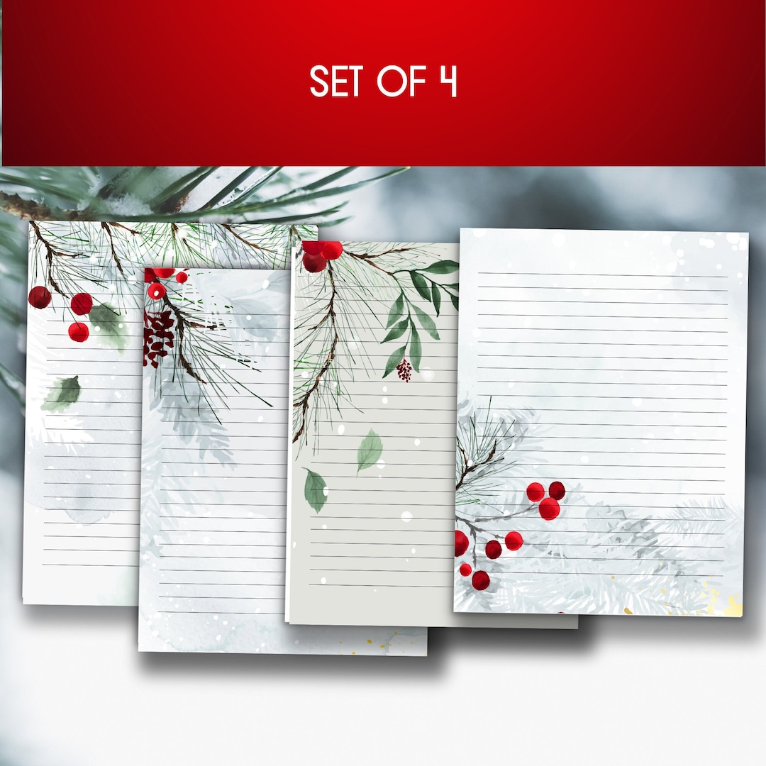 Winter Stationary Printable Christmas Stationery Winter Stationery ...