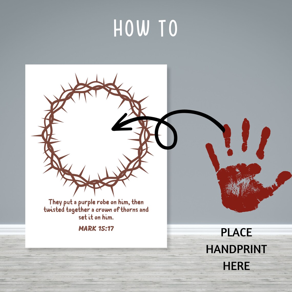 Easter Handprint Craft Printable Bible Quote Religious Easter DIY Craft ...