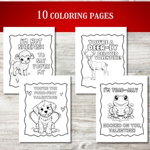 Printable Valentines Day Coloring Pages for Kids Bundle Coloring ...