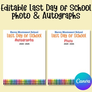 End of the Year Printable Autograph Sheet 2024-2025 Last Day of School ...
