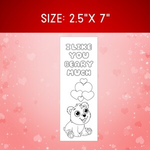 Valentines Puns Cards Valentines Coloring Bookmarks Cute Animal ...