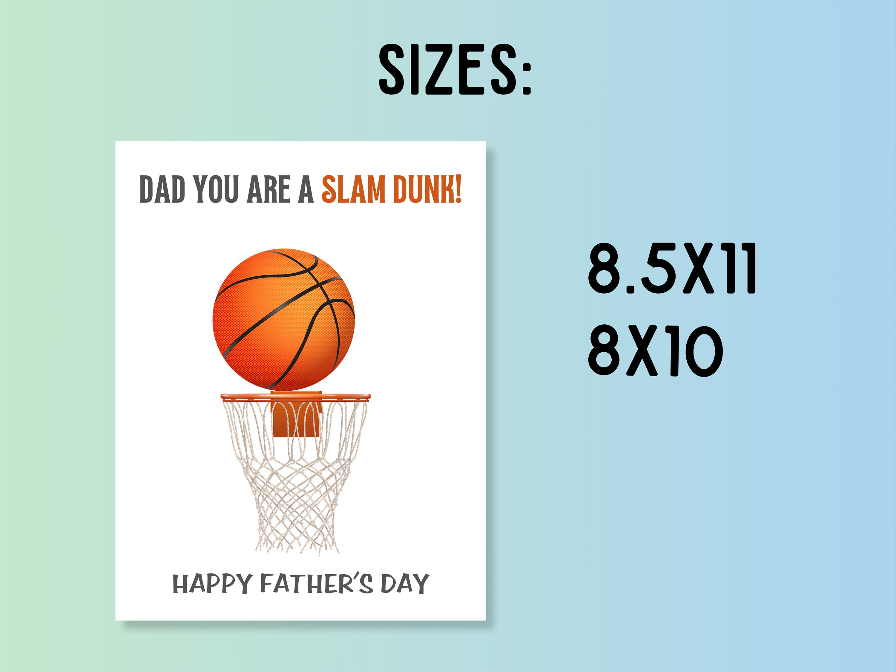 Fathers Day Handprint Craft Basketball Slam Dunk Dads Day Handprint Art ...