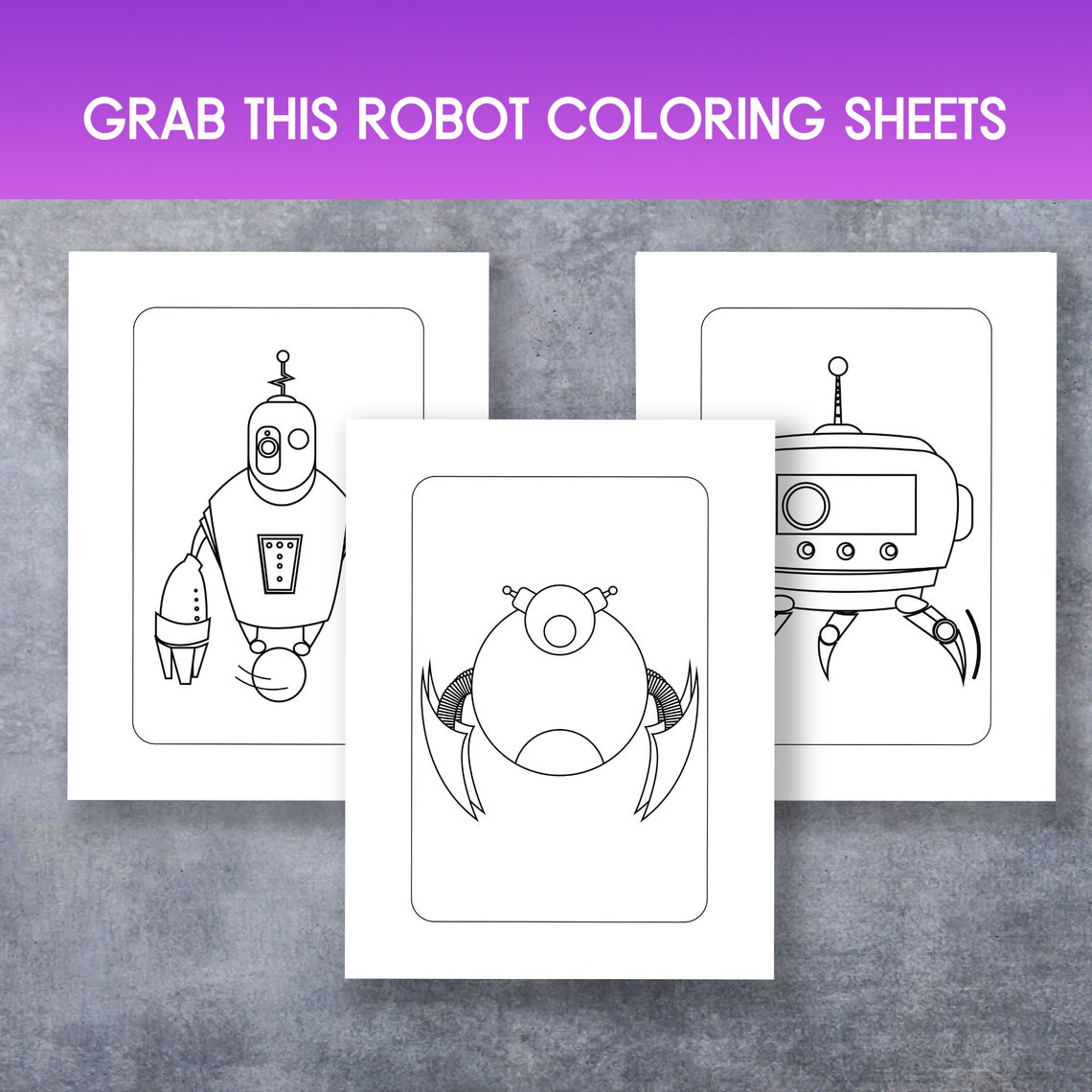 Robot Coloring Pages Robot Activity Book Kids Worksheets Printable ...