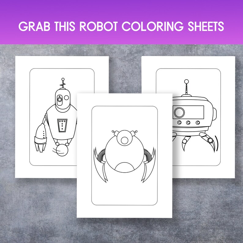 Robot Coloring Pages Robot Activity Book Kids Worksheets Printable ...